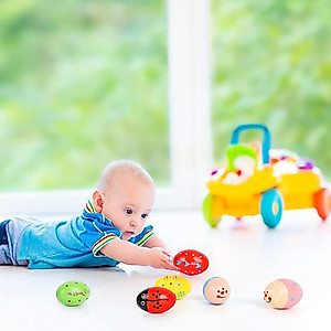 SallyFashion 6 PCS Wooden Percussion Musical Egg Maracas Egg Shakers for Party Favors Classroom Prize Supplies Musical Instrument