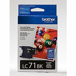 Brother LC71BK OEM Ink Cartridge: Black Yields 300 Pages