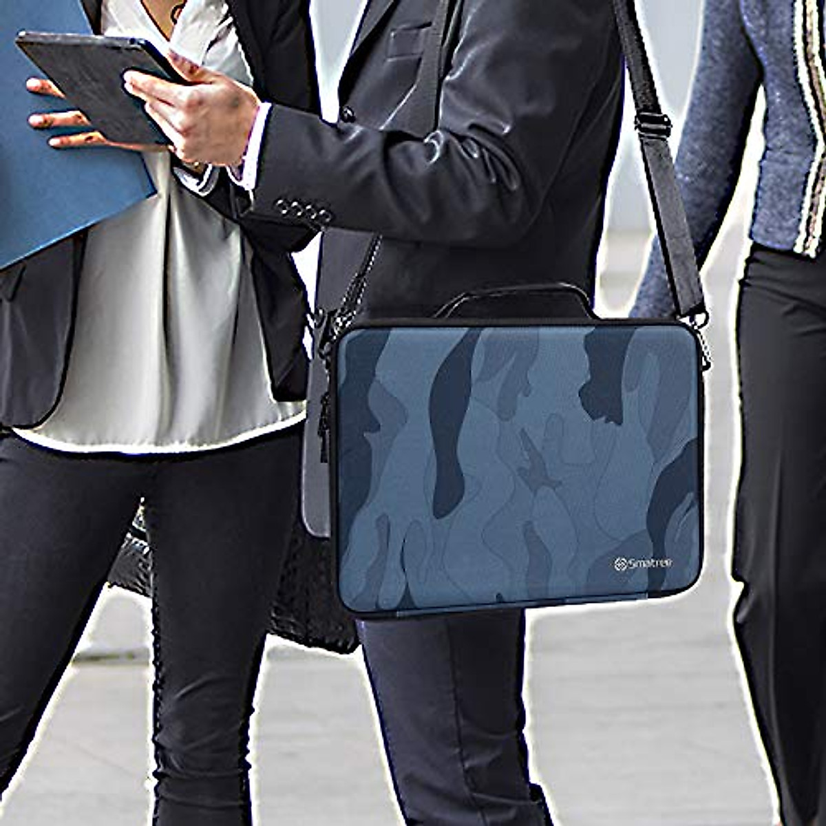 Smatree Hard Laptop Should Bag Compatible for 14inch MacBook Pro 2021,13-13.3inch MacBook Air/Pro 2020/12.9inch iPad Pro with Keyboard, MacBook Pro 13 inch Carrying Case,Blue