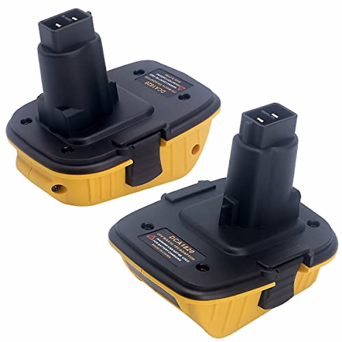 Elefly 2 Pack 18V to 20V Adapter DCA1820 Compatible with Dewalt 20V Lithium Battery DCB206 DCB204 DCB203, Replacement for Dewalt 18V NiCad & NiMh Tool Battery DC9096 DC9098