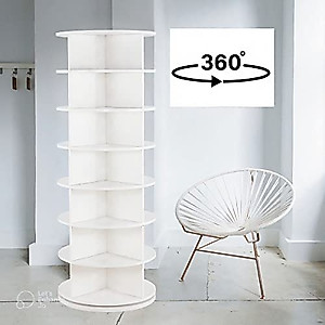 Weinstein storage Rotating shoe rack 360° original, Spinning shoe rack, Rotating shoe rack tower, Lazy susan, Reloving, Shoe rack,original 7-tier hold over 35 pairs of shoes