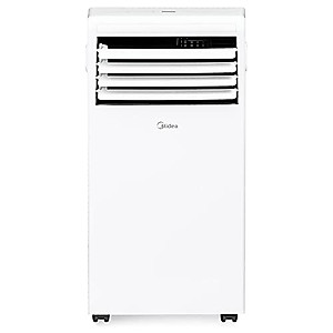 Midea 6,000 BTU ASHRAE (5,000 BTU SACC) Portable Air Conditioner, Cools up to 150 Sq. Ft., Works as Dehumidifier & Fan, Remote Control & Window Kit Included