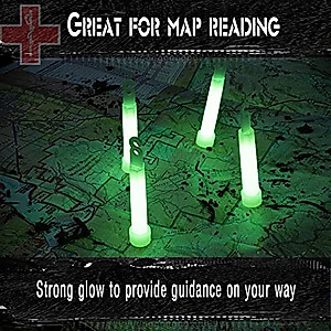 10 Ultra Bright Green Glow Sticks - Individual Packed With Lanyard - For Camping, Emergency Survival - Glow Lights for Blackouts, Hurricane and Storms- 6 Inch Chem Light Sticks with 12 Hour Duration