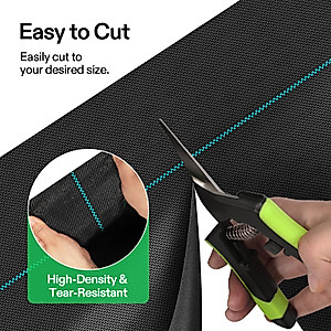 VIVOSUN Premium Weed Barrier Landscape Fabric Heavy Duty, 4ftx250ft 5oz Double-Layered Weed Control Mat with High Permeability, Commercial Ground Cover, Easy Set up & Superior Weed Control