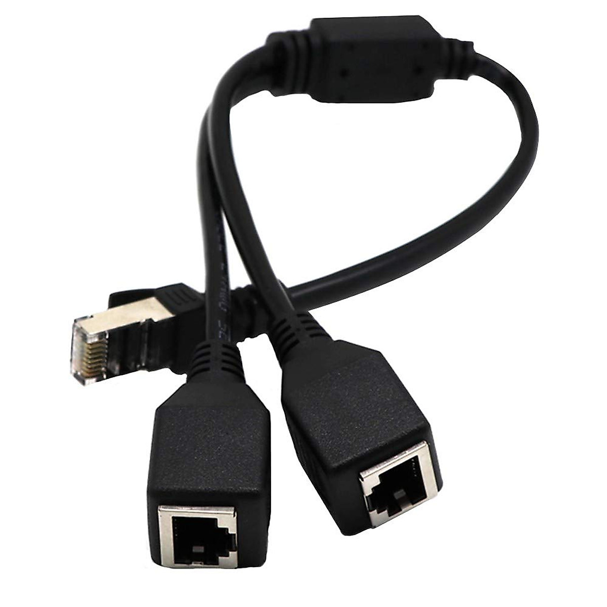 RJ45 Splitter Cable Connectors Adapter, Ethernet Splitter 1 to 2 Ethernet Extender Connecter Cat5 Splitter LAN Ethernet Network Splitter Cable Adapter for Cat5 Cat6 Cat7