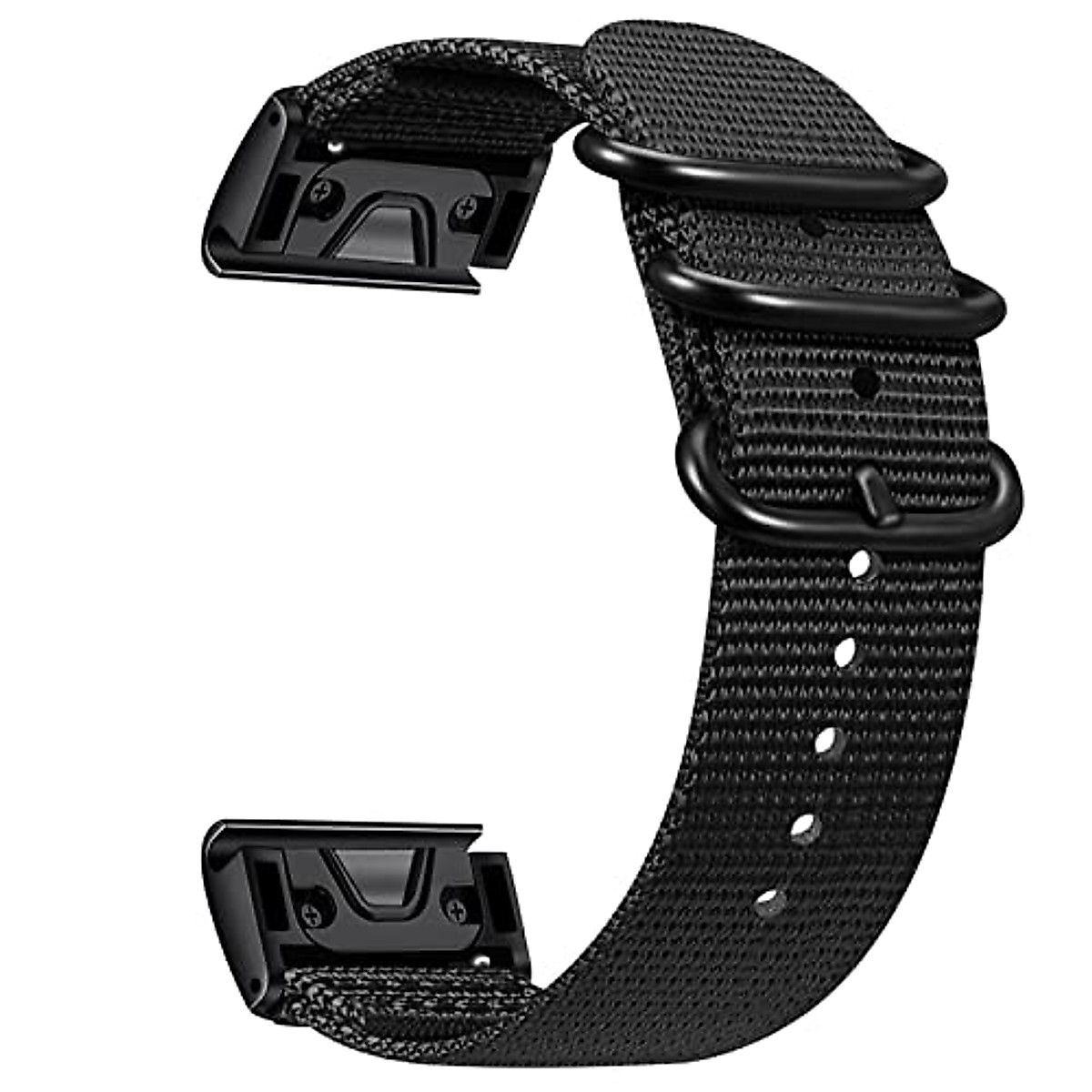 Fintie 22mm Band Compatible with Garmin Fenix 7/Fenix 6/Fenix 5, Quickfit Soft Woven Nylon Sport Strap Compatible with Garmin Fenix 6 Pro/Fenix 5 Plus/Forerunner 935 945/Instinct 1 2/Epix Gen 2 Smartwatch (Black)