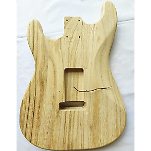 HENGYEE DIY Electric Guitar Kits Strat Style Beginner Kits 6 String Right Handed with Paulownia Body Maple Neck composite ebony Fingerboard Chrome Hardware Build Your Own Guitar. (HY-ST01)