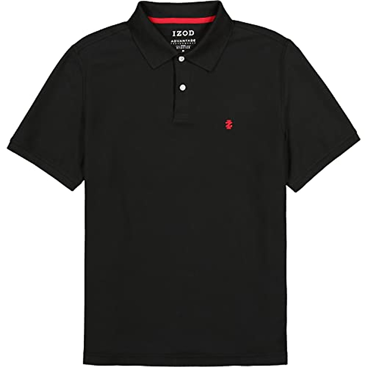 IZOD Men's Big and Tall Advantage Performance Solid Polo, Black, 2X-Large Tall
