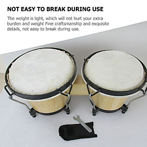 Milisten 2pcs Djembe Natural Replacements Skins Sound Cm Instrument Head Drum African Using for Convenient Lasting Accessory Round Replacements: Drums Goat Leather Heads Percussion