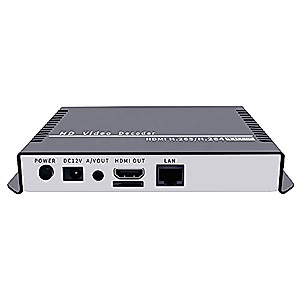 ISEEVY H.265 H.264 4K 1080P Video Decoder IPTV Decoder with HDMI and CVBS Output for Advertisement Display, IP Encoder Decoding, Network Stream Decoding Support RTMP RTSP RTP UDP HTTP