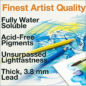 Faber-Castell Albrecht Durer Watercolor Pencils, Set of 6 Colors - Professional Art Supplies, Quality Water Colored Pencils for Artists