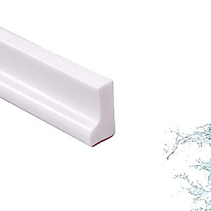 QYDKWK 59 Inch Shower Water Dam Shower Threshold Silicone Water Barrier Self-Adhesive Shower Water Stopper Splash Guard Keeping Dry and Wet Separation for Bathroom and Kitchen