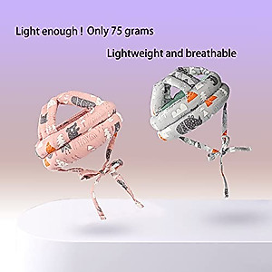 Baby Adjustable Helmet Toddler Head Protector Hat Safety Helmet Infant Walker Bumper Hat Kids Headguard Bumper Baby Head Cap Kids Head Cushion Bonnet for Baby Age 6 Months to 5 Years