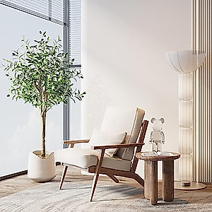 YOLEO 5FT Artificial Olive Tree Faux Tree with Lifelike Leaves Fake Plant for Living Room Bedroom Balcony Corner Office Decor