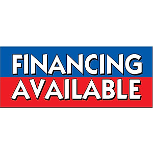 EZ LETTERING FINANCING AVAILABLE BUCKO WINDSHEILD BANNER HEAVY DUTY VINYL WEATHERPROOF 20in x 50in CAR DEALERSHIP AUTOMOTIVE LOT ADVERTISING