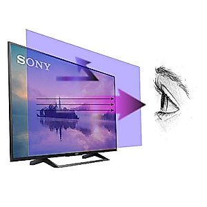Anti Blue Light Screen Protector for 55 Inches TV. Filter out Blue Light that relieve computer eye strain and help you sleep better (Ultra Clear Screen Protector, Not Anti-Glare)
