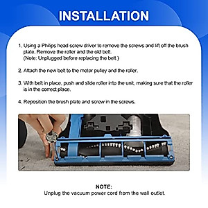 LANMU Replacement Belts Compatible with Bissell Aeroswift, PowerSwift/Powertrak Compact Models 1808,18082, 25982 Vacuum Cleaner, Compare to Parts 1600319/YMH28950 (2 Pack)