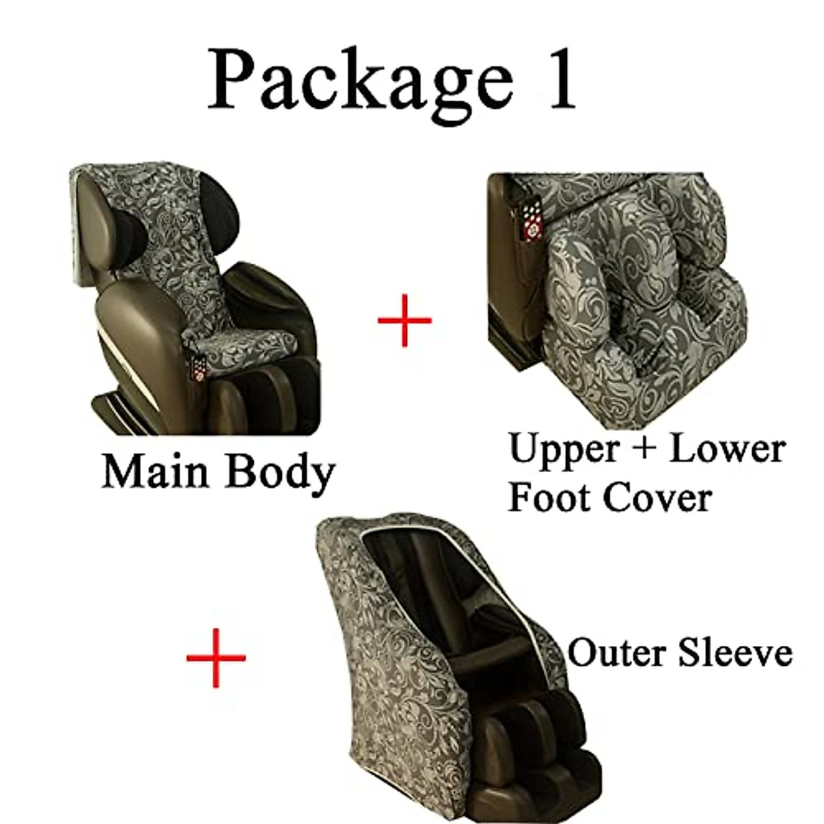 FBKPHSS Full Body Shiatsu Massage Chair Cover, Universal Massage Chair Dust Protection Cover Removable and Washable Stretch Fabric Massage Chair Cover,Package 1,Color 4