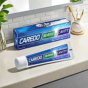 CAREDO Cavity Reversal Hydroxyapatite Toothpaste for Adults, Cavity Tooth Filler as Home Cavity Repair, Fluoride Free Reverse Cavities Treatment for Tooth Decay Repair, Remineralizing Repair 3.52OZ