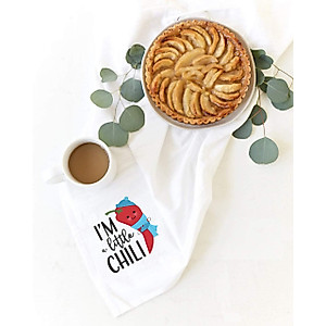 The Cotton & Canvas Co. I'm A Little Chili Soft and Absorbent Kitchen Tea Towel, Flour Sack Towel and Dish Cloth