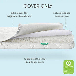 Newton Baby Original Extra Cover | Ultra-Breathable, Reduced Suffocation Risk, Safe, Machine Washable, Non-Toxic, Rest Easy, Fits Original, Waterproof Newton Crib Mattress - Cloud White (Cover ONLY)