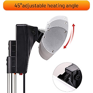 Antarctic Star Infrared Patio Heater, Freestanding Indoor/Outdoor Garden Heater, Adjustable Height & Angle,Remote Control IP65 Rated,Quiet Operation,Energy saving,Quick Heating in 3s, 1500W with ETL