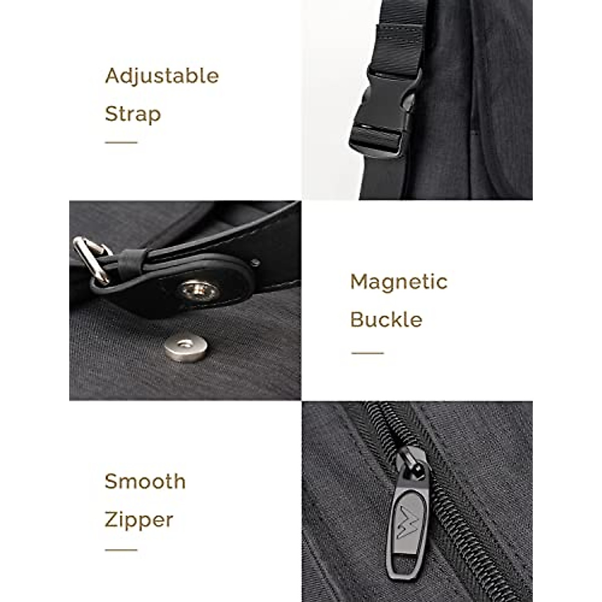 17 Inch Messenger Bags for Men, Large Laptop Briefcase Lightweight Unisex Crossbody Shoulder Bag College Satchel, Water Resistant Daily Computer Sleeve Case for Travel Office Gifts, Black