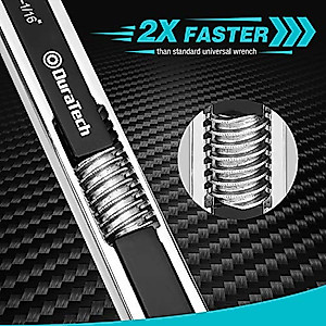 DURATECH Universal Wrench Set, Adjustable Wrench Set, SAE & Metric, 8-inch&10-inch, 44 sizes in 2 Piece, Drop Forged, ANSI standard