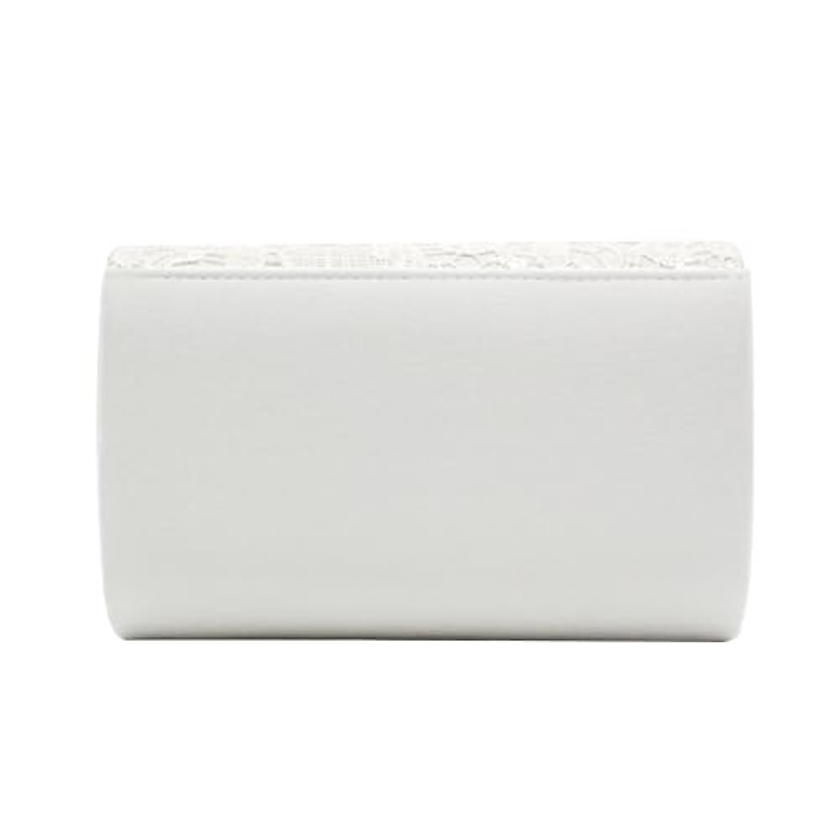 Clutch Purse Handbag Evening Bag Lace Messenger Bag Wedding Party Bag (White)