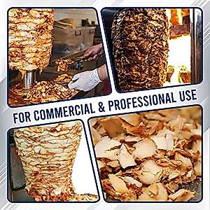 TK Tartle Kitchen Electric Kebab Meat Slicer Electric Kebab Knife Electric Meat Slicer Shaver With 2 Blades For Cutting Shawarma Doner Kebab