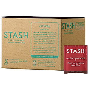 Stash Tea Double Spice Chai Black Tea, Box of 100 Tea Bags (Packaging May Vary)