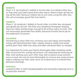 carefresh Rabbit & Ferret Dust-Free, Lightweight Litter, 10 lb