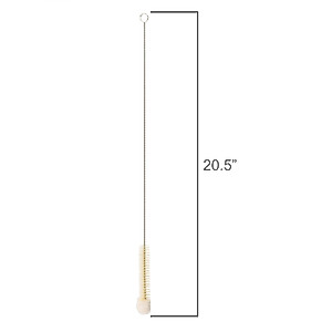 REDECKER Natural Pig Bristle and Wool Glassware Cleaning Brush, 20-1/2-Inches, Extra Long Flexible Wire Handle, Made in Germany