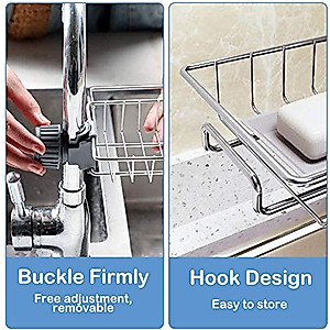 Sponge Holder Stainless Steel Kitchen Sink Caddy Organizer Accessories for kitchen