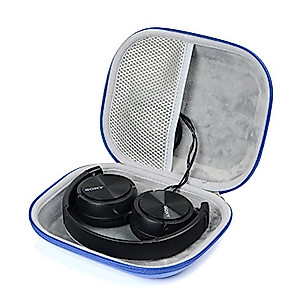 WGear Headphone Case for Sony MDRZX110NC Noise Cancelling Headphones, MDRZX110, ZX300, ZX310, ZX400, XB200, ZX102DPV; Sennheiser HD219, HD229, HD239, HD218, Accessories Pocket (Blue)