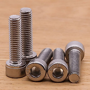 1/4-20 x 2 Socket Head Cap Screw Bolt, 304 Stainless Steel 18-8, Allen Hex Drive, Coarse Thread UNC, 10 PCS