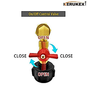 KERUKEXI Propane Refill Elbow Adapter with On/Off Control Valve 90 Degrees Fitting Adapter Coupler From QCC1 Type1 Connection to 1 LB Tank Cylinder for RV Camper BBQ Gas Grill