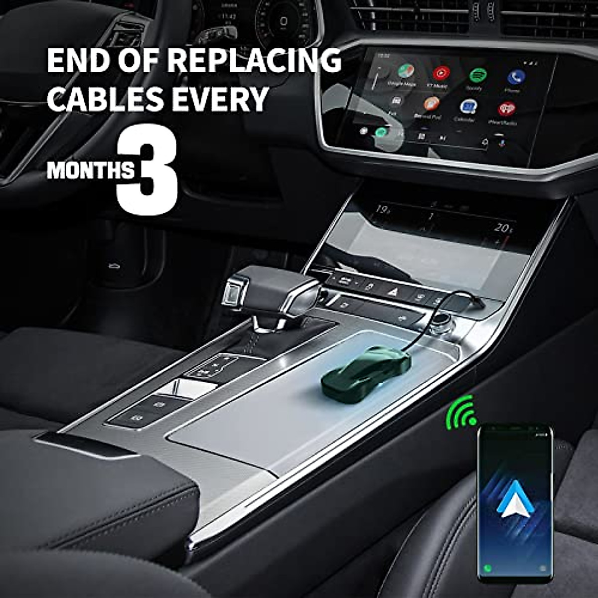 2023 Android Auto Wireless Adapter for 2016+ Factory Cars Converts Wired Android Auto to Wireless, Android Auto Dongle Wireless for Android 11+