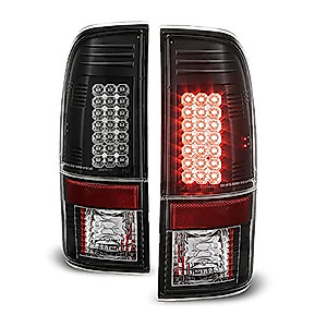 ACANII - For 2008-2016 Ford F250 F350 F450 SuperDuty Black LED Tail Lights Brake Lamps Replacement Driver & Passenger