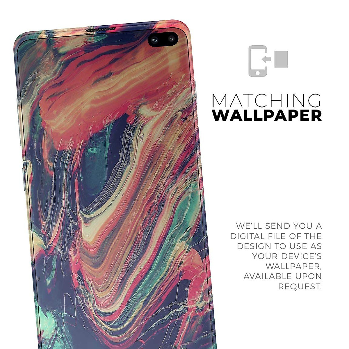 DesignSkinz Liquid Abstract Paint Remix V10 Protective Vinyl Decal Wrap Skin Cover Compatible with The Samsung Galaxy S20 (Screen Trim & Back Glass Skin)