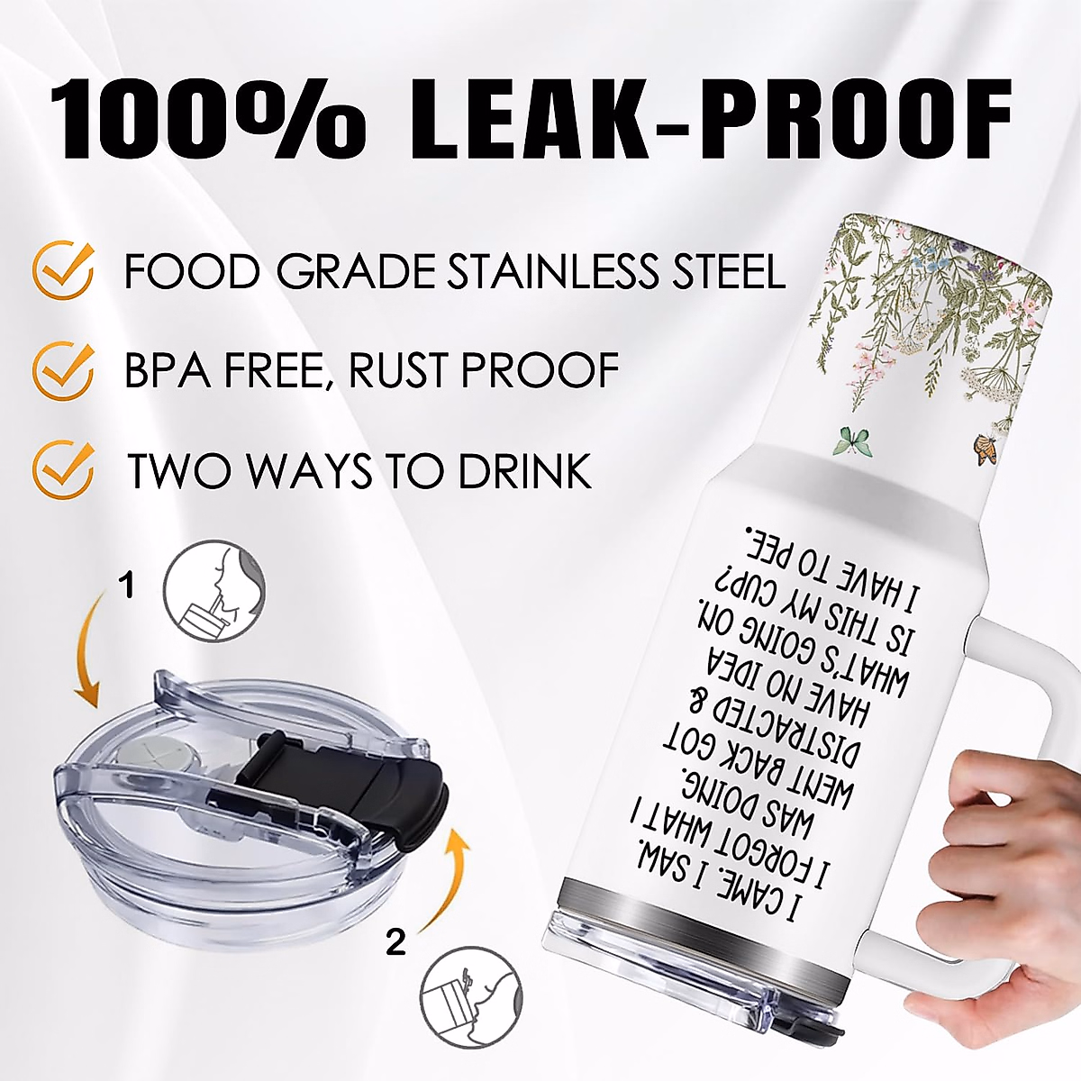 Funny Gifts for Senior Women, I Came I Saw I Forgot Tumbler 40 OZ, Old People Gifts, Birthday Retirement Christmas Gift for Older Woman, Insulated Tumblers for Seniors Citizen Wife Mom Aunt Grandma