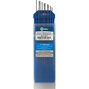 Miller Weldcraft WL2116X7 2% Lanthanated Tungsten Electrode 1/16 X 7", 10 pack