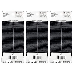 Scunci Effortless Beauty Large No-damage Elastics, 4 MM (90 pieces)