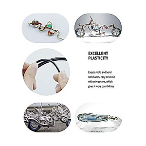 MoHern Bonsai Wire, 6 Sizes of 1mm, 1.5mm, 2mm, 2.5mm, 3mm, 4mm Black Aluminum Wire, Total 152 Feet Bonsai Tool Kit, 300 Grams Bonsai Tree Wire for Bonzai Trees Indoor