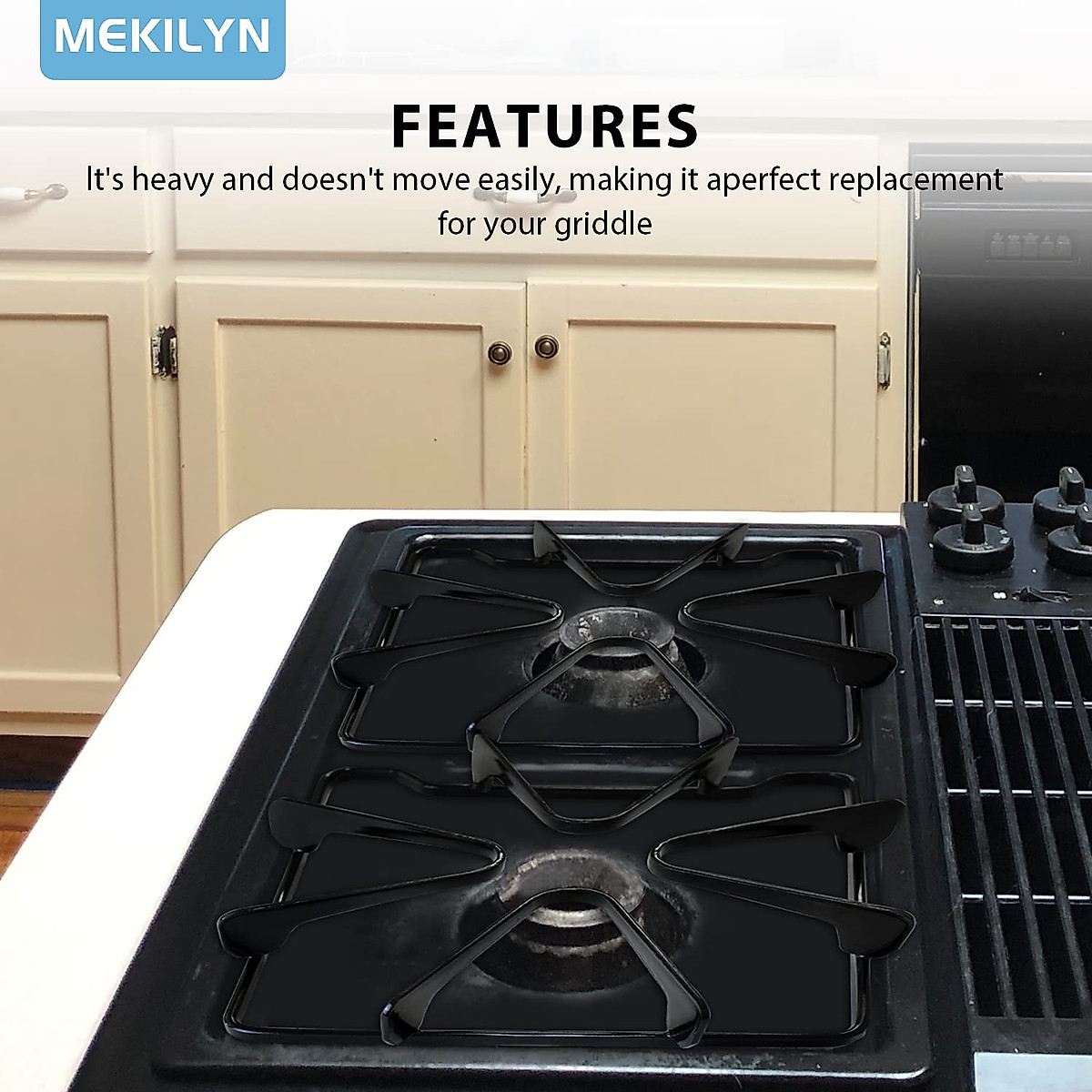 Gas Stove Grates Replacement 8053458 Gas Range Burner Cooking Grate for Whirlpool WPW10268483 W10268483 8053580 AP6018155 PS11751457