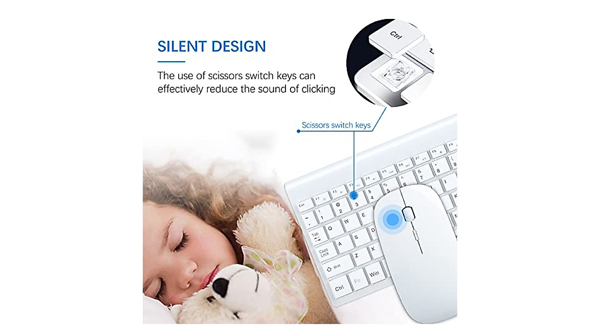 TopMate Wireless Keyboard and Mouse Combo - Silent & Slim