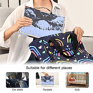 Cat Portable Baby Changing Pad Diaper Changing Table Pads Foldable Travel Changing Mat with Built-in Pillow for Newborn Essentials Baby