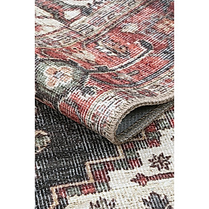 Home Culture Machine Washable Distressed Runner Rug (2'6''x7'5'') for Entryways, Doorways, Livingroom, Low Pile Juana Rug, Pet Friendly