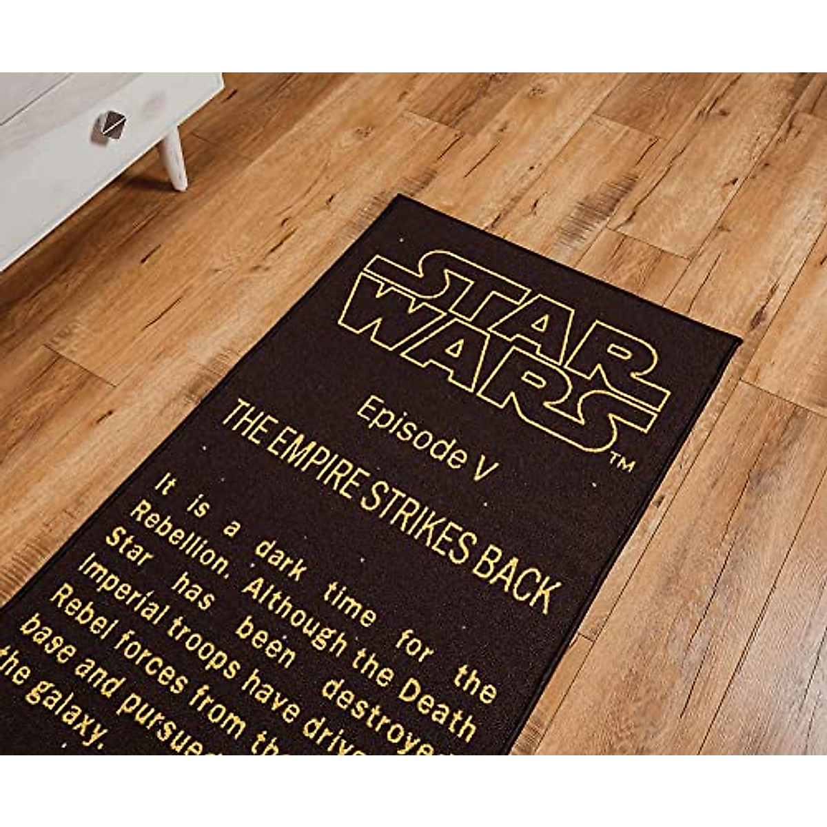Star Wars: The Empire Strikes Back Title Crawl Printed Area Rug | Indoor Floor Mat, Accent Rug For Living Room and Bedroom, Home Decor For Kids Playroom | Movie Gifts And Collectibles | 27 x 77 Inches
