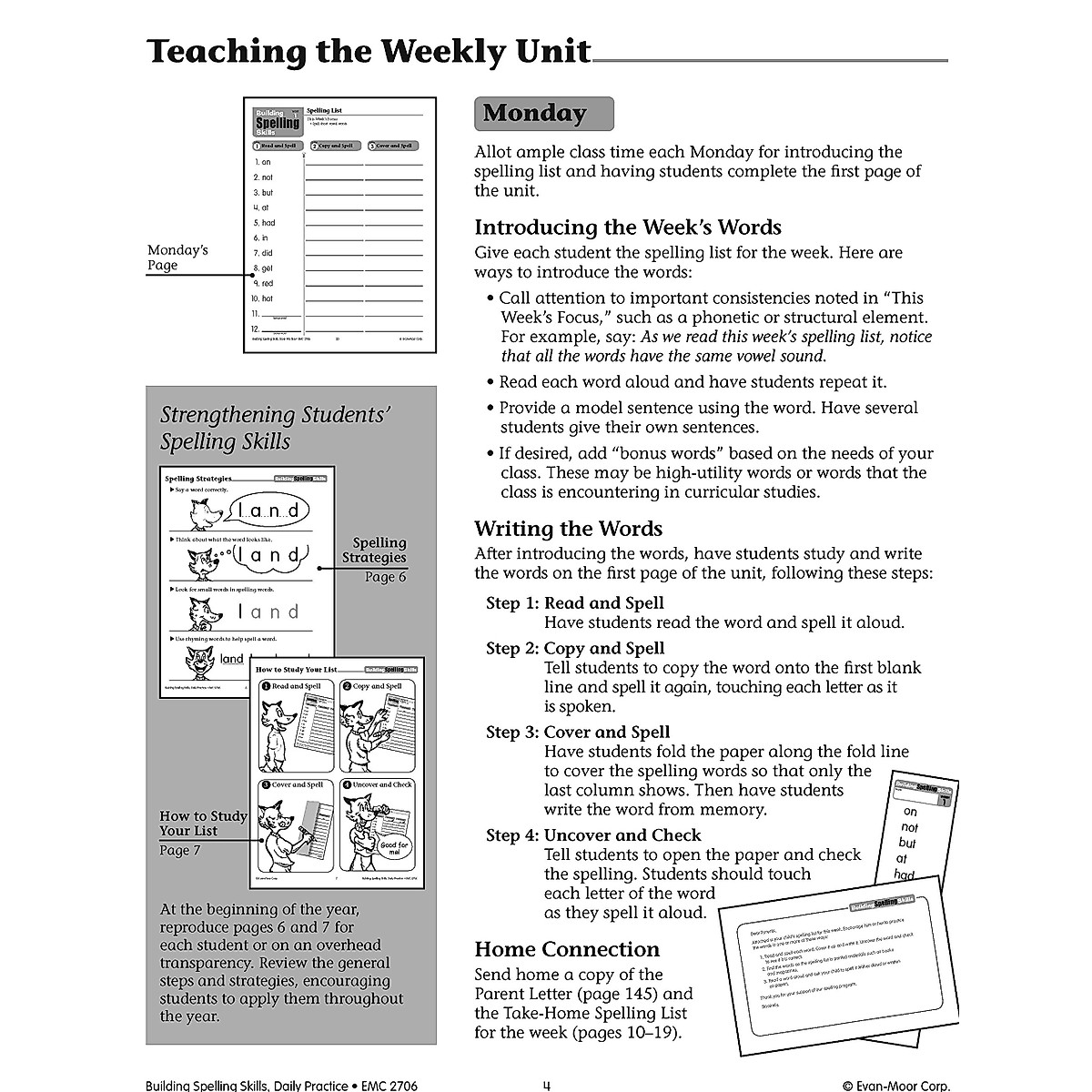 Evan-Moor Building Spelling Skills, Grade 2 - Homeschooling & Classroom Resource Workbook, Reproducible Worksheets, Teaching Edition, Spelling Strategies, Reading and Writing Skills